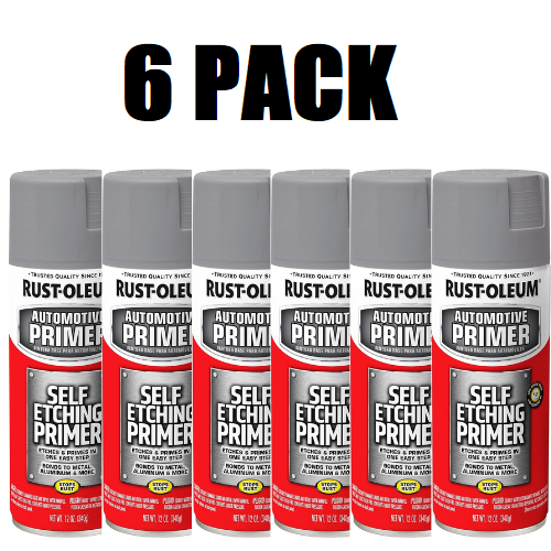 Rustoleum Self Etching Primer (6 - Spray Cans) 12 oz Formula Stops Rust ...