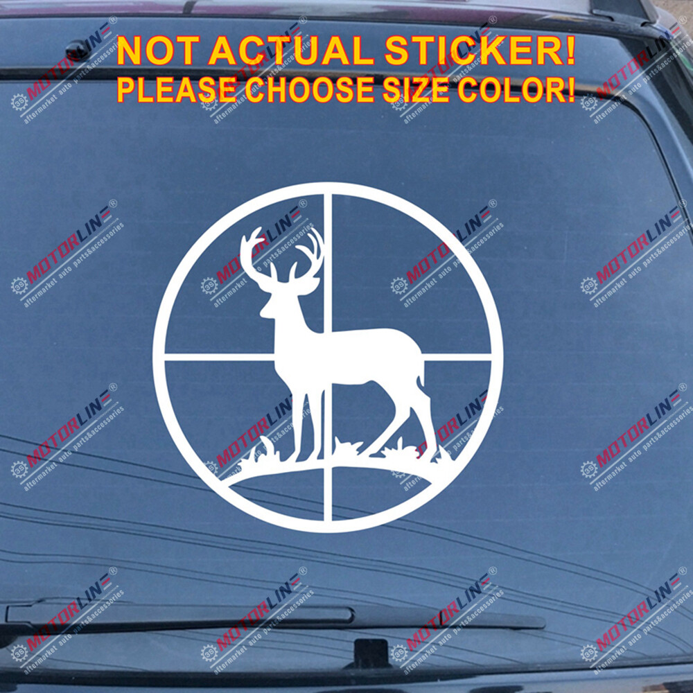 Hunting Deer Hunting Rifle Decal Sticker Car Vinyl pick size color no ...