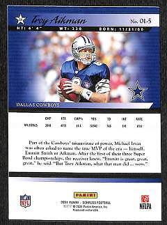2021 Panini Donruss 2001 Retro Troy Aikman #01-5 Football Card Cowboys | eBay