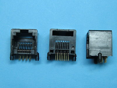 90 Pcs Black 8P8C Without Flange Side Entry Modular Network PCB Jack ...