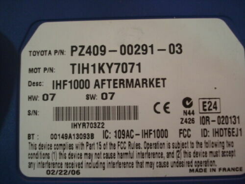 Bluetooth Voice Control Phone / Toyota PZ409-00291-03 PZ4090029103 ...