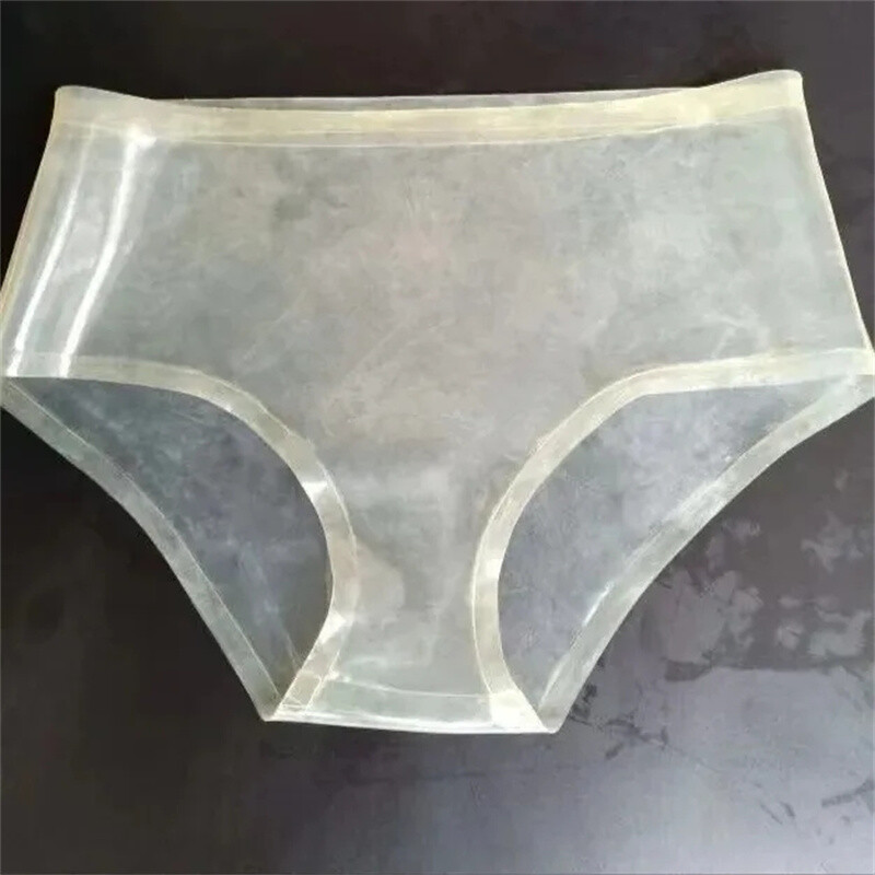 Women Transparent Latex Briefs Sexy Panties Rubber Shorts Underwear ...
