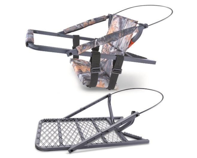 Climber Hunting Sports Tree Stand w/ Buckle Straps Camo Padded Armrest ...