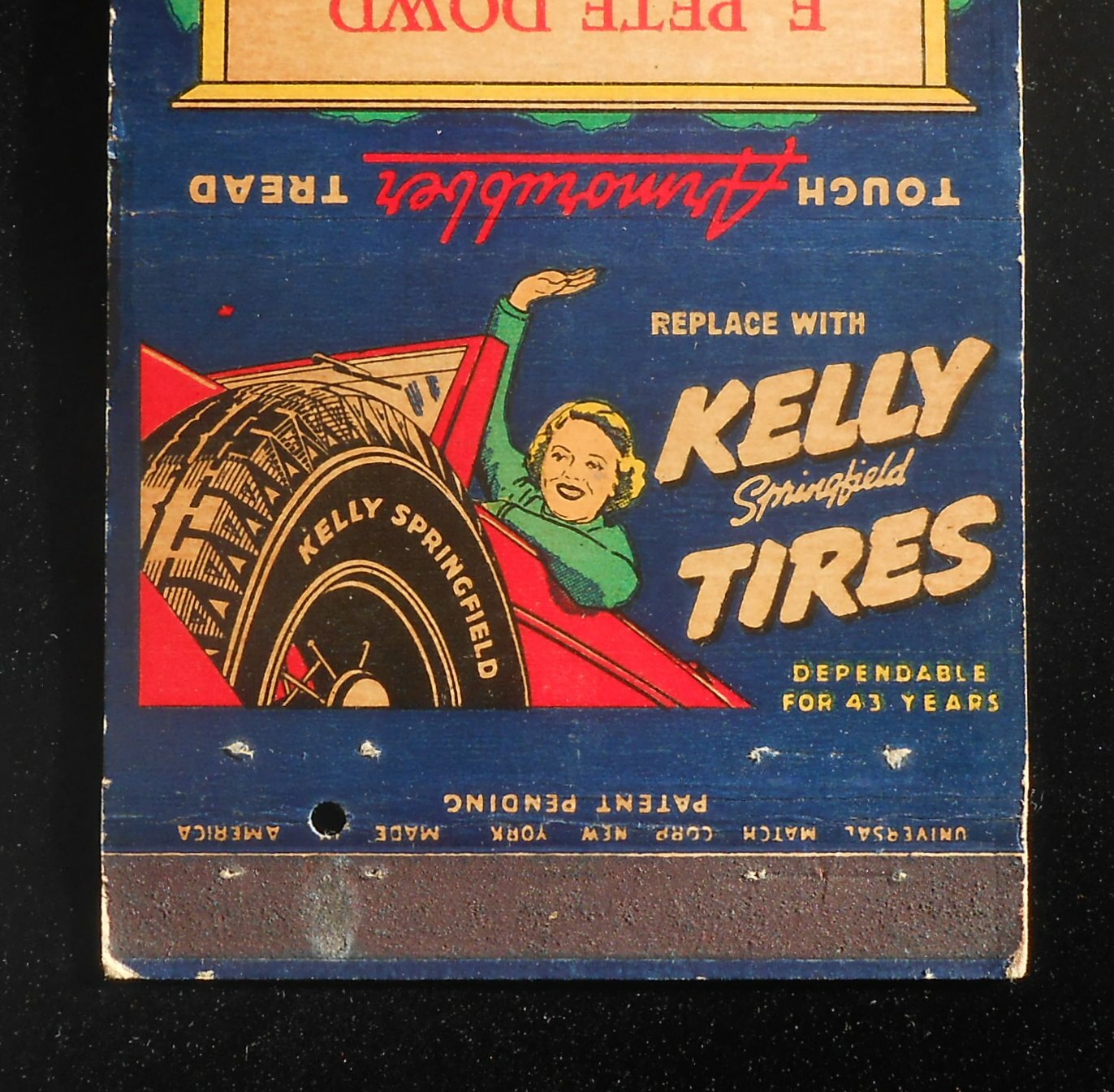 1940s Billboard Kelly Springfield Tires F. Pete Dowd 325 Liberty Ave ...
