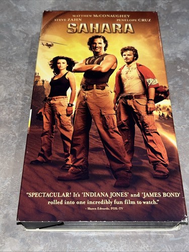 Sahara VHS 2005 Matthew McConaughey Steve Zahn Penelope Cruz **TESTED ...