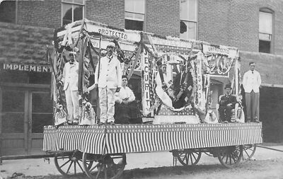 J62/ Washington Indiana RPPC Postcard c1910 Parade Float Secret Order ...