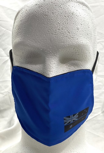 Face Mask, Thin Blue Line, Police, Blue Dust Mask, 2 x Layers, Washable ...