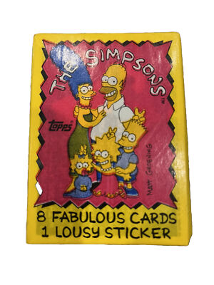 The Simpsons 1990 Topps Trading Cards Wax Packs NEW! Rare! | eBay