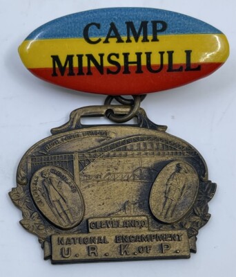 Antique Uniform Ranked Knights of Pythias Camp Minshull Pin Medal ...
