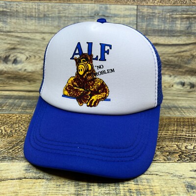 Alf Unisex Trucker Hat Blue Snapback 80s Alien Retro Baseball Cap | eBay