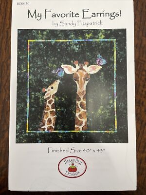 My Favorite Earrings Quilt Pattern By Sandy Fitzpatrick. Giraffes. New ...
