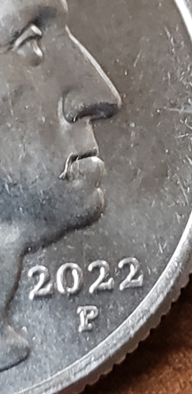 2022 P Drooling Washington Quarter Error 2 coin lot Die Chip Maya ...