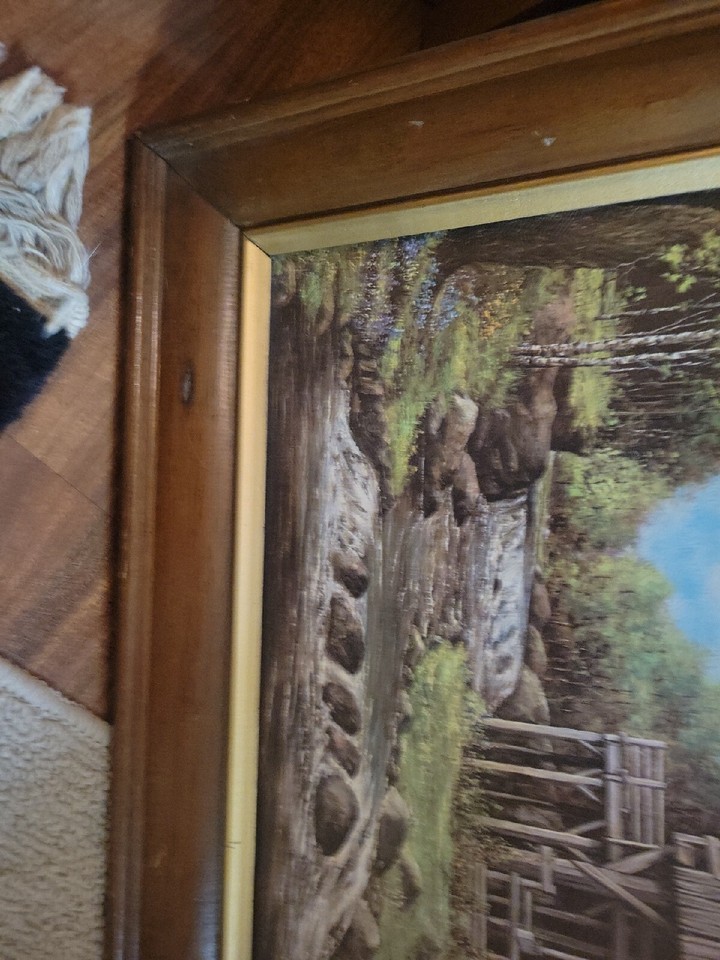 Vintage Al Bertram Framed Art Work Creek Mill | eBay