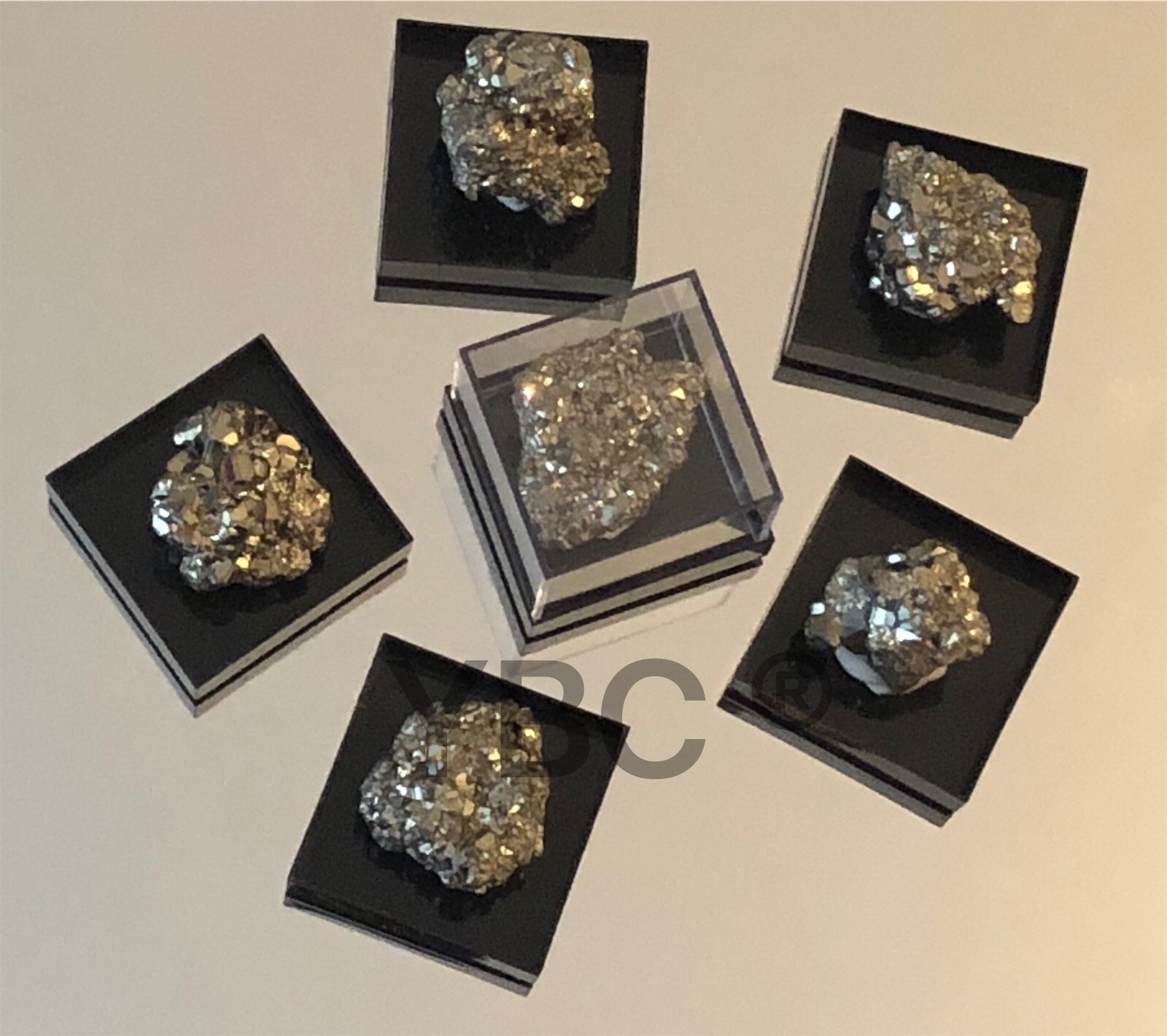 1x Pyrit | Katzengold Steine (ca 1- 2,5 cm ) aus Peru | Mini Show-box ...