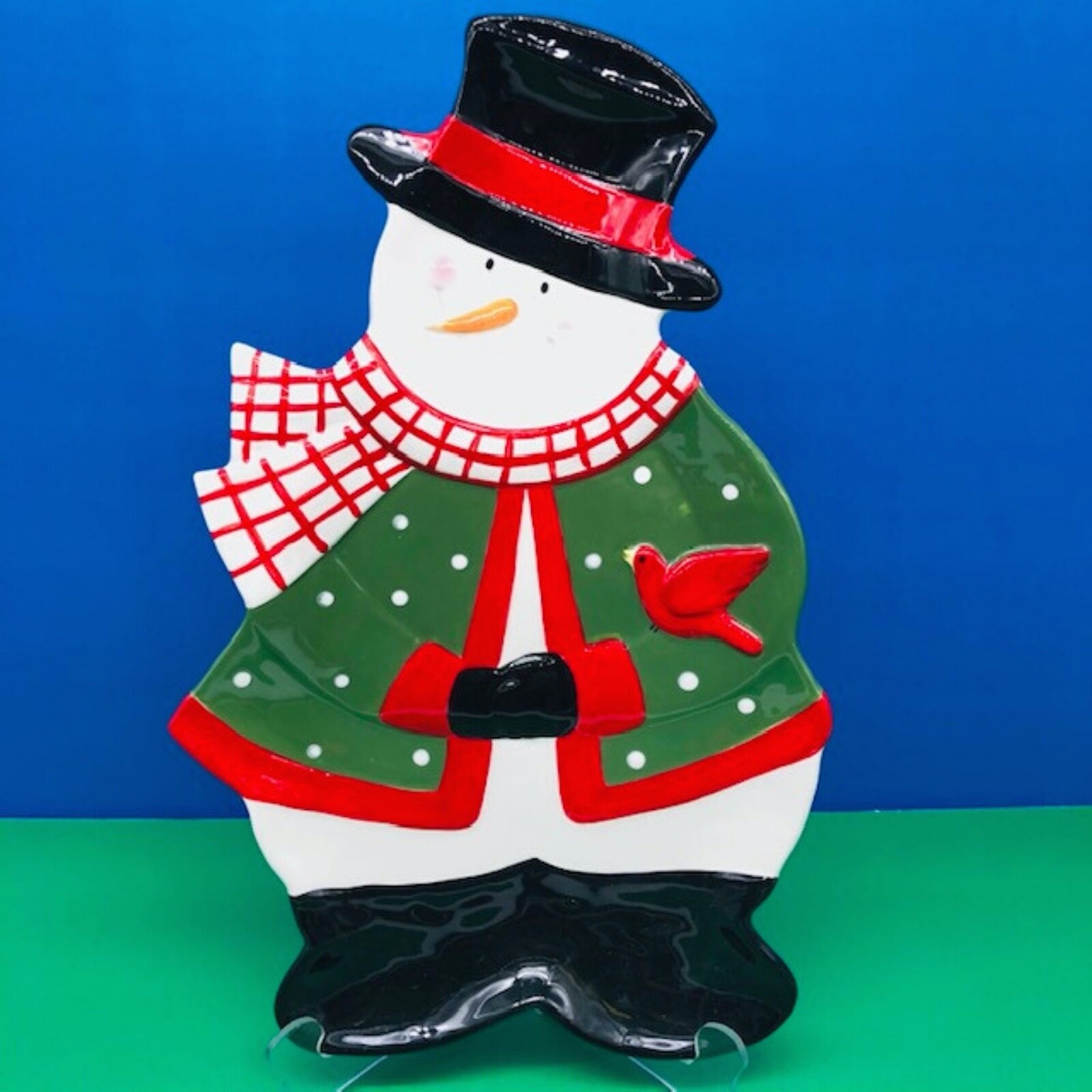 Harry and David Ceramic Snowman Platter | eBay