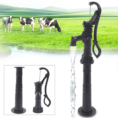 Hand Shallow Well Pitcher Pump 26 feet Garden Hand Pump Cast Iron w ...