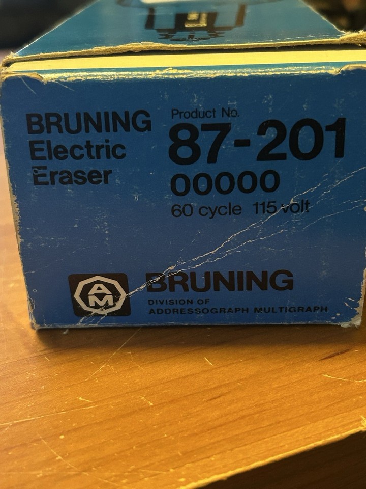 Vintage Bruning Electric Eraser Drafting Tool Made in USA 87-201 | eBay