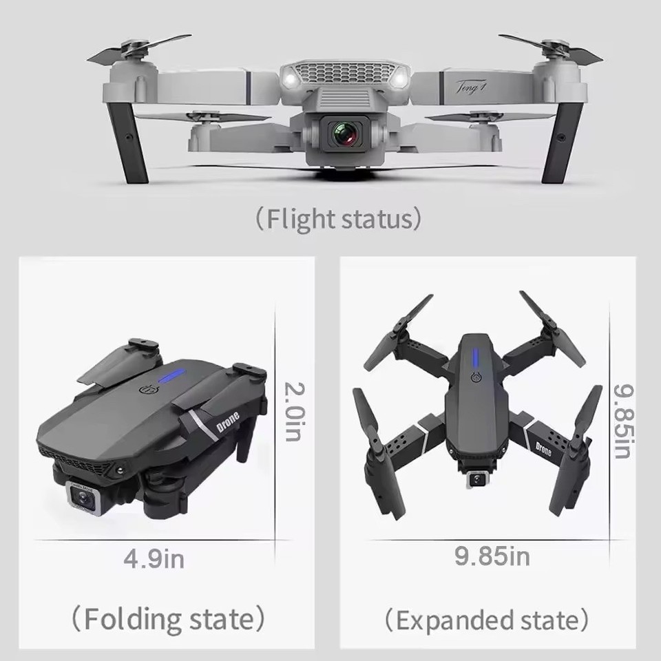 E88 Pro Drone – Dual Camera | HD | App Control | Folding Design | eBay UK
