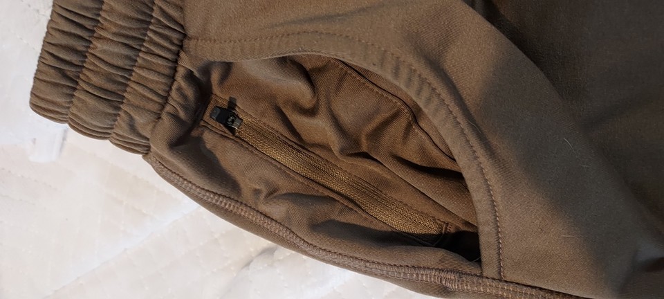 MITRE SWEATPANTS MENS MED PANTS BROWN JOGGERS POCKETS W/ ZIPPER ADJUST ...