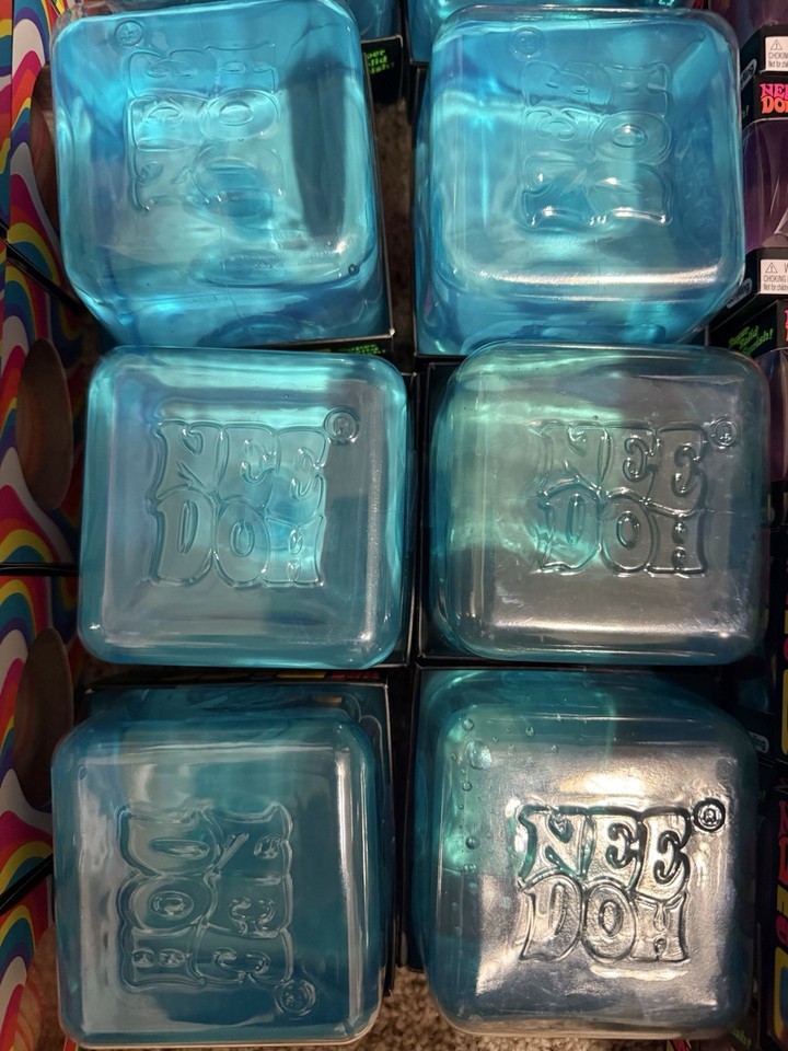 NeeDoh Nice Berg Blue XL Giant Nee Doh Niceberg Solid Squish Cube Ice ...