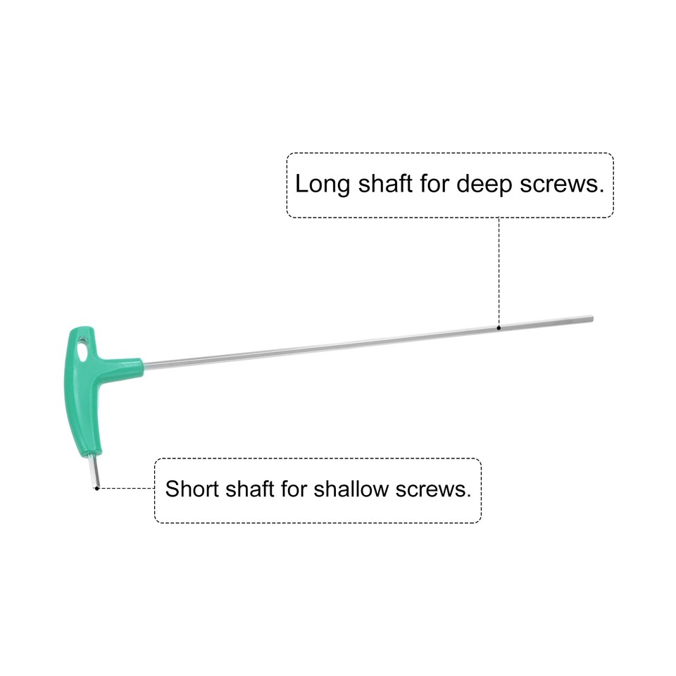 T-Handle Hex Key Wrench 12" Long Arm 5mm T-Key Inner Hexagon Spanner ...