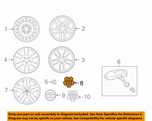 42603-42100 Toyota Ornament sub-assy, wheel hub 4260342100, New Genuine ...