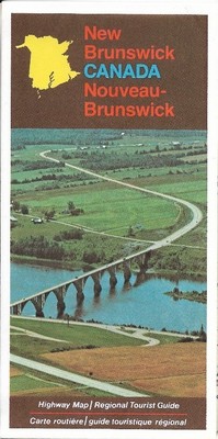 1973 NEW BRUNSWICK Official Highway Road Map Canada Fredericton ...
