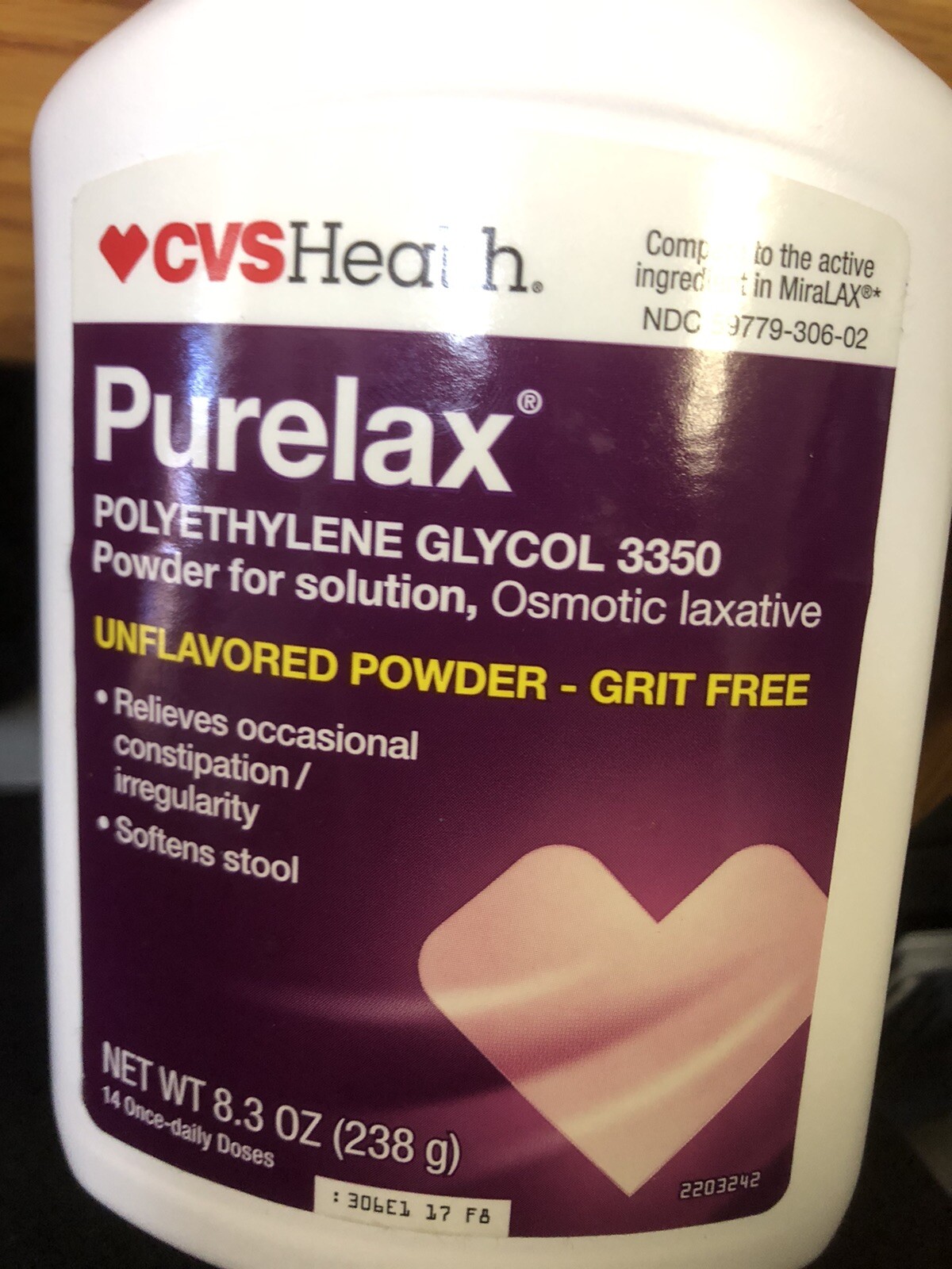 CVS Original Prescription Strength Purelax Powder for Oral Solution 8.3 ...