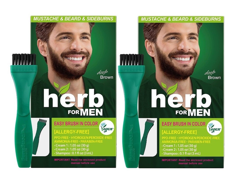 Herb For Men PPD, Allergy Free Beard Mustache Dye Just for Men Vegan ...