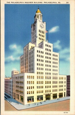 Postcard The Philadelphia Inquirer Building Philadelphia PA | eBay