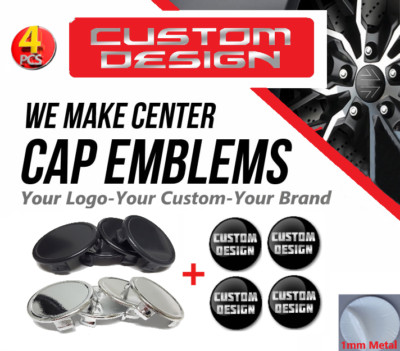 Custom Wheels Center Caps (CAPS+STICKERS) Logo Badge fit Lamborghini ...