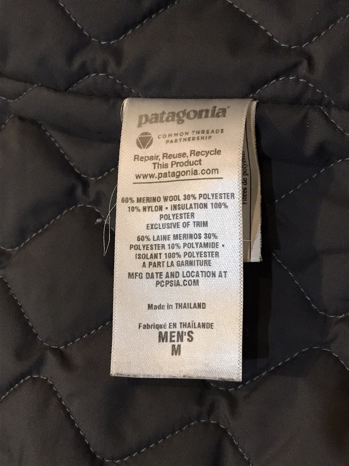 Patagonia Mens Felted Wool Jacket Quilt Lined Medium … - Gem