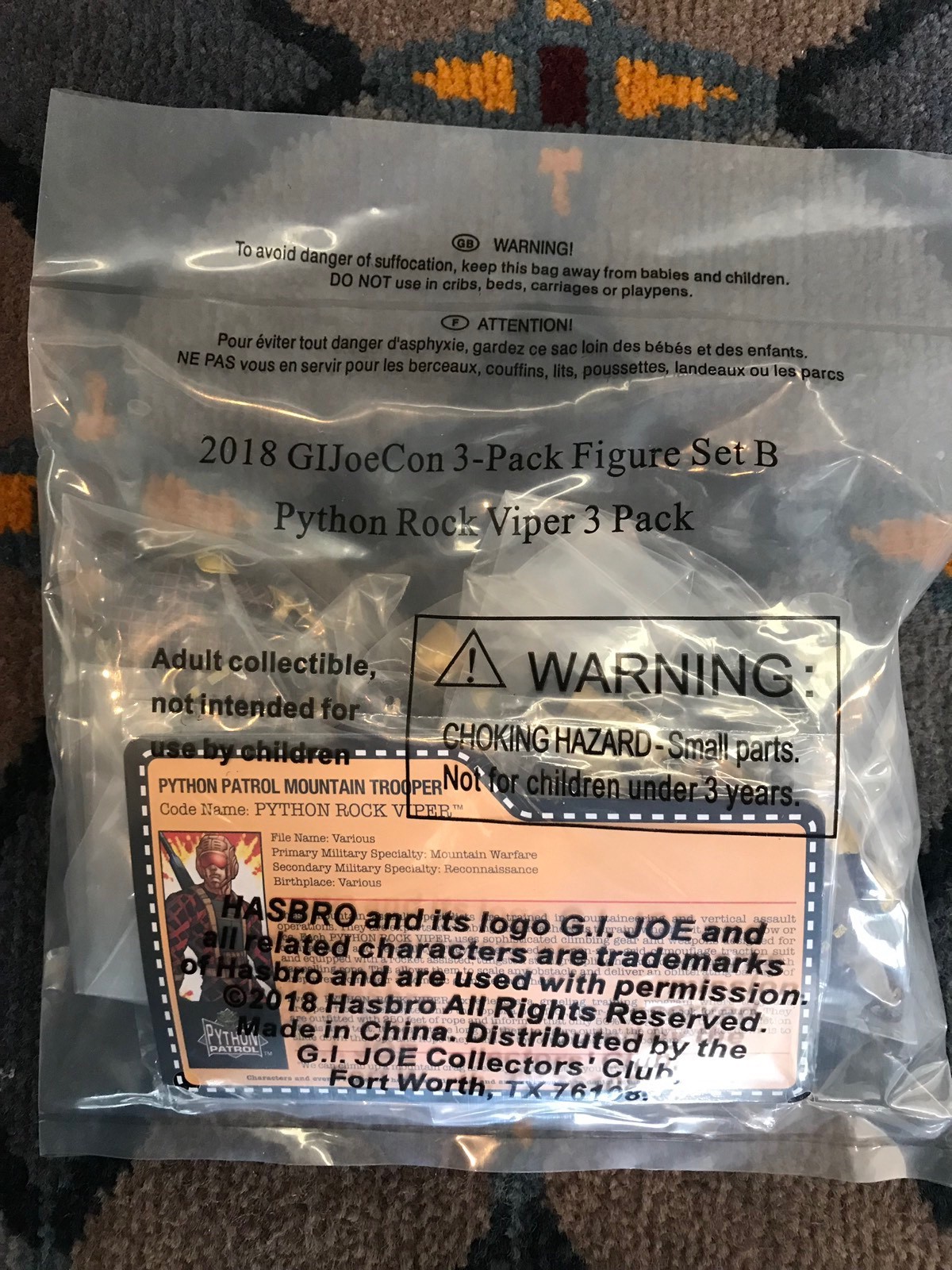 Joecon 2018 GIJOE CONVENTION PYTHON Patrol Rock viper 3 Pack | eBay