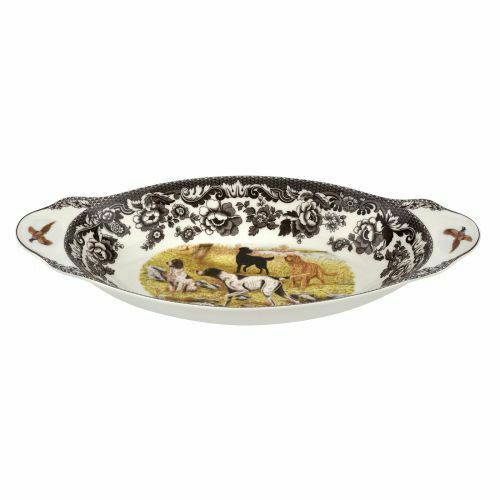 Spode Woodland Bread Tray Serving Bowl Hunting Dogs Bird Retrievers ...