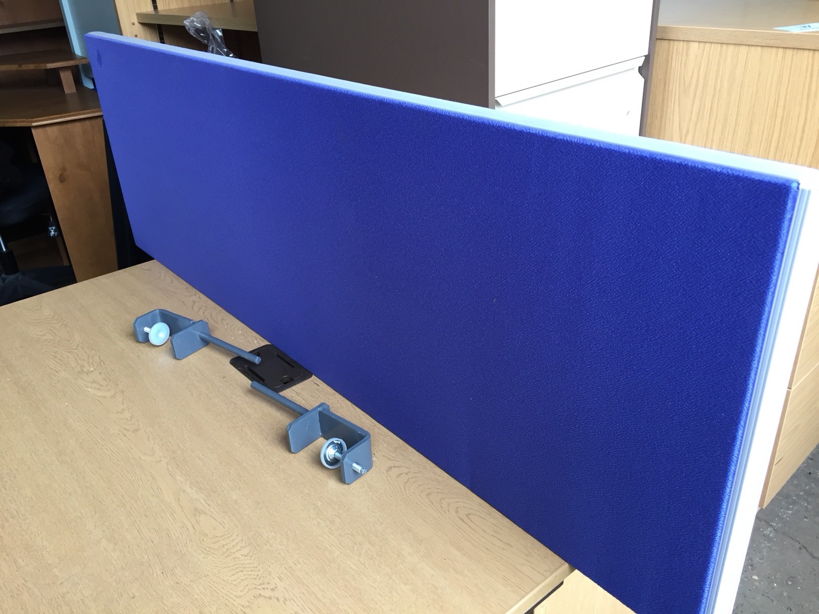 Blue Straight Screens Partition Desk Dividers Office Furniture | eBay UK