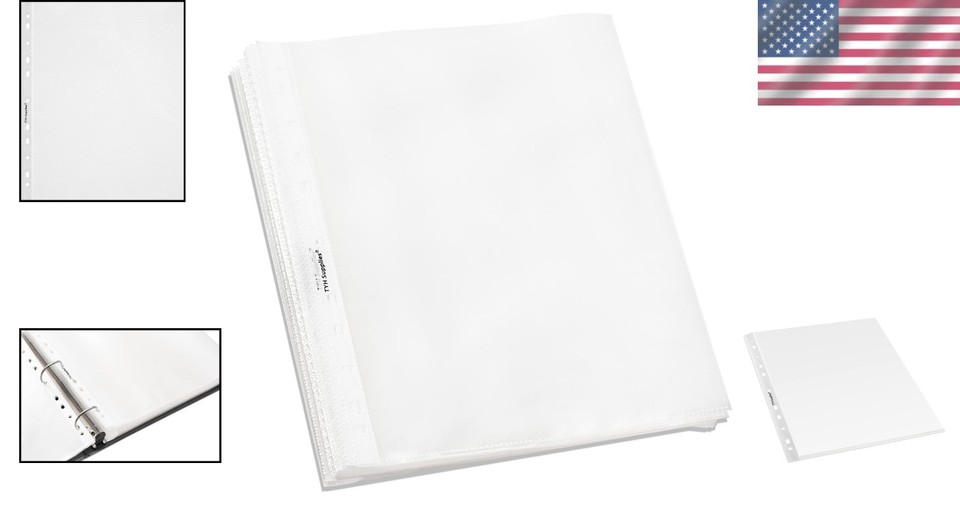 Top Loader Plastic Sleeves - 50 Pack Letter Size Clear Protectors for ...