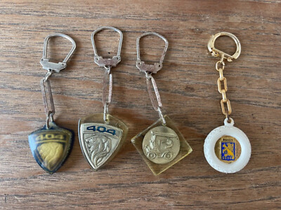 Peugeot Keychains lot of 4 Plastic Metal and tires keychains 1960's | eBay