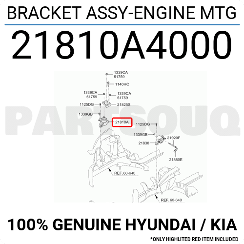 2014-2017 Kia Rondo Motor Mount Bracket 21810-a4000 OEM for sale online ...