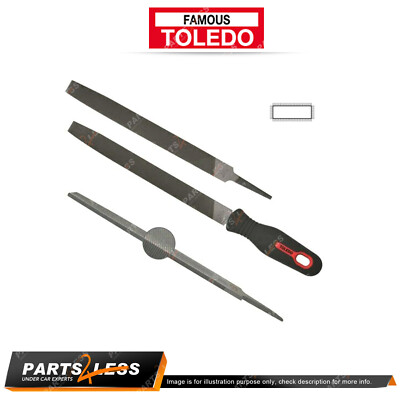 Toledo 150mm Length Flat File with Handle - Smooth Cut Carded Pack ...