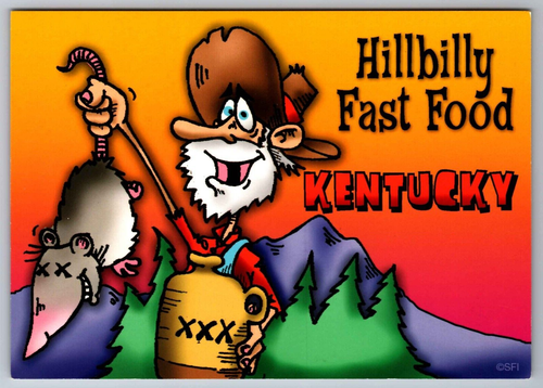 Postcard Humor Hillbilly Fast Food in Kentucky K-1 | eBay