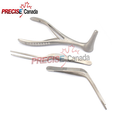 Epistaxis Set w/ medium nasal Forceps, (3) instruments stainless steel ...