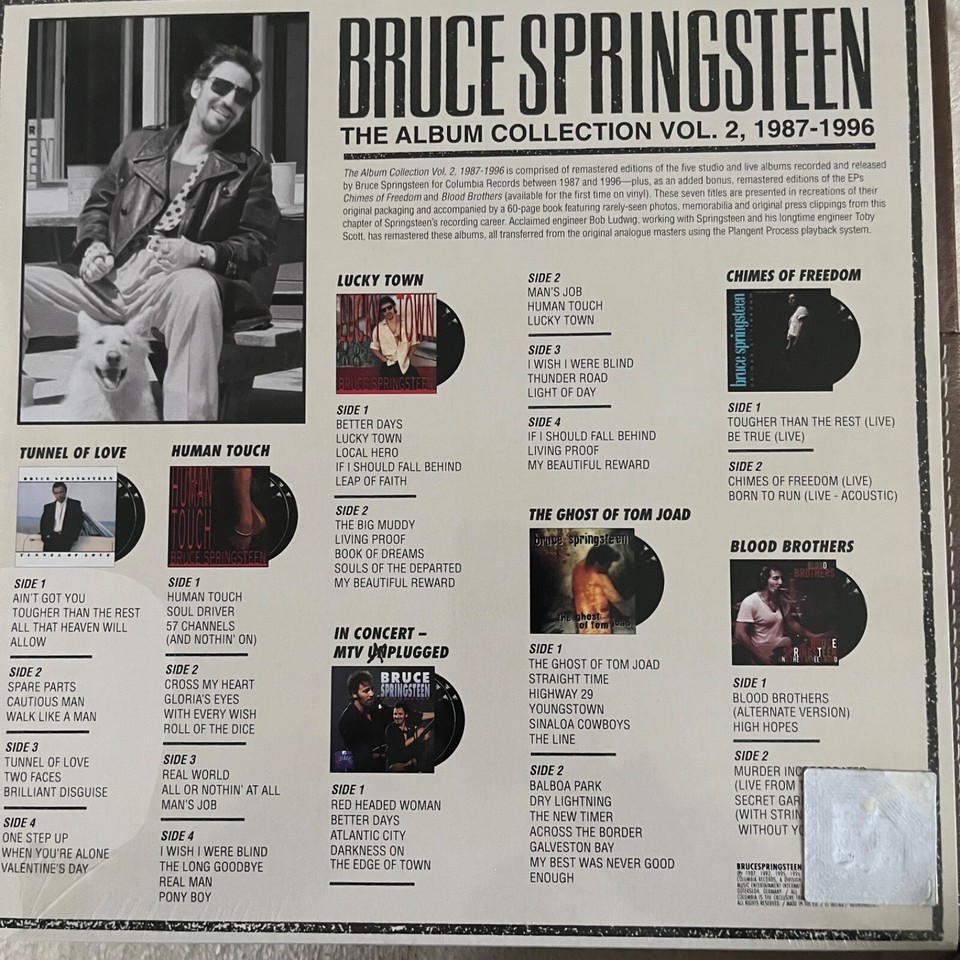 BRUCE SPRINGSTEEN "THE ALBUM COLLECTION VOL2 1987-1996" VINYL BOX SET ...