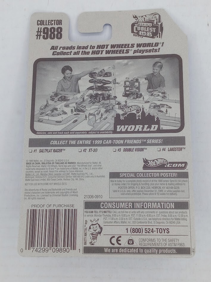 Lakester The Bomb Boris Badenov Cartoon Car Black White Car-Toon #988 ...