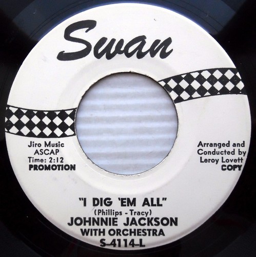 JOHNNIE JACKSON I Dig em all / Where you are 1962 TEEN rocker 45 PROMO ...
