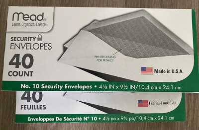 Envelopes White Letter Mailing Shipping,2box40each Adhesive security4-1 ...