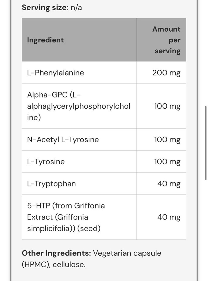 NeurO2 by Apex Energetics (K-45) 90 Capsules Alpha GPC | eBay