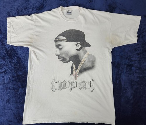 Vintage Tupac Rap T-Shirt Tee XXL Bling 90s Y2K 2pac Shakur RARE | eBay