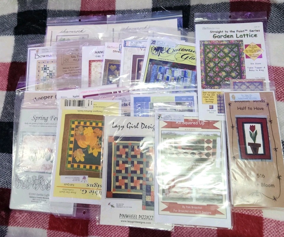 Lot Of 20 Quilt Patterns Applique And Pieced | eBay
