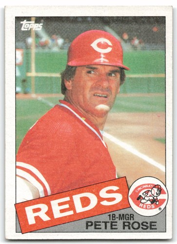 1985 Topps #600 Pete Rose P/MGR Cincinnati Reds 3AC | eBay