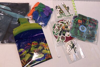 Ninja Turtles Birthday Party Supplies Banner Backdrop Balloons Twirling ...